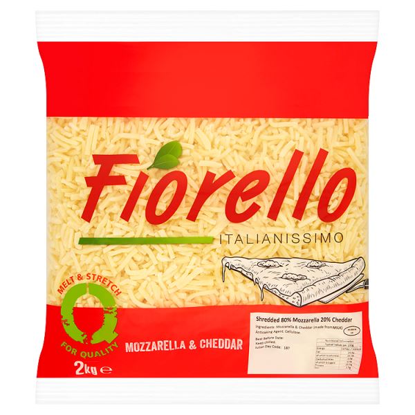 Fiorello Italianissimo Grated 70% Mozzarella & 30% Cheddar 2kg x 1 - Mr ...